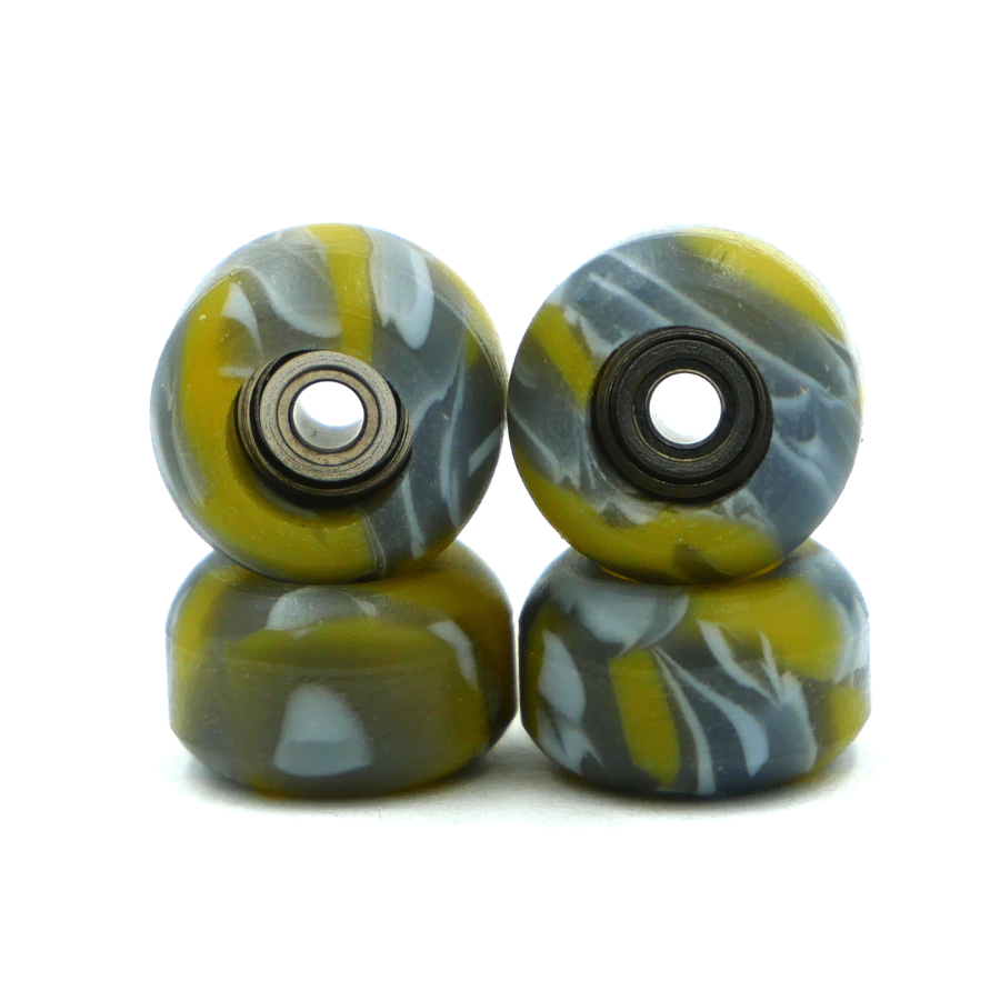 Slushcult Swirl Grom Wheels (yellow) Fingerboards Wheels at Cal Surf