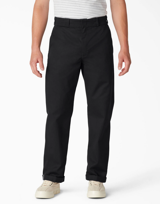 Dickies Regular Fit Cuffed Pants (Blk) Pants at Cal Surf