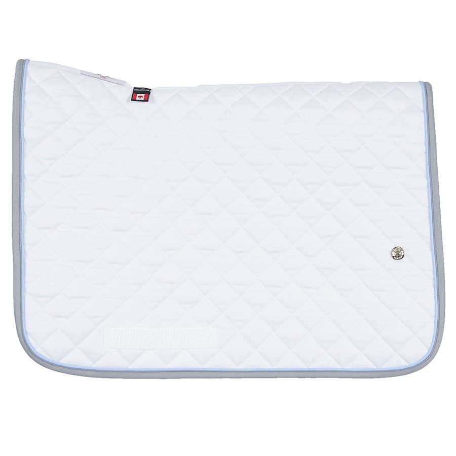 Ogilvy Equestrian Jump Baby Pad with Piping and Girth Loops (White/Baby ...