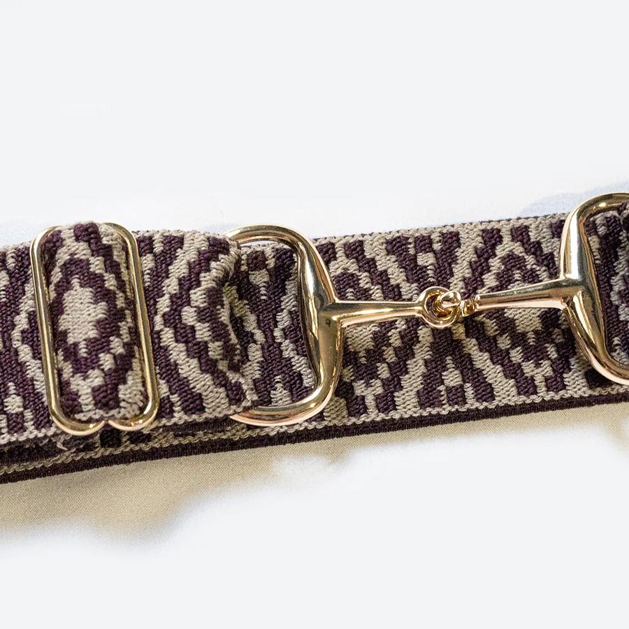 Ellany Equestrian Gold Snaffle Belt 1.5 IN (Fig Ornata) Belts at ...