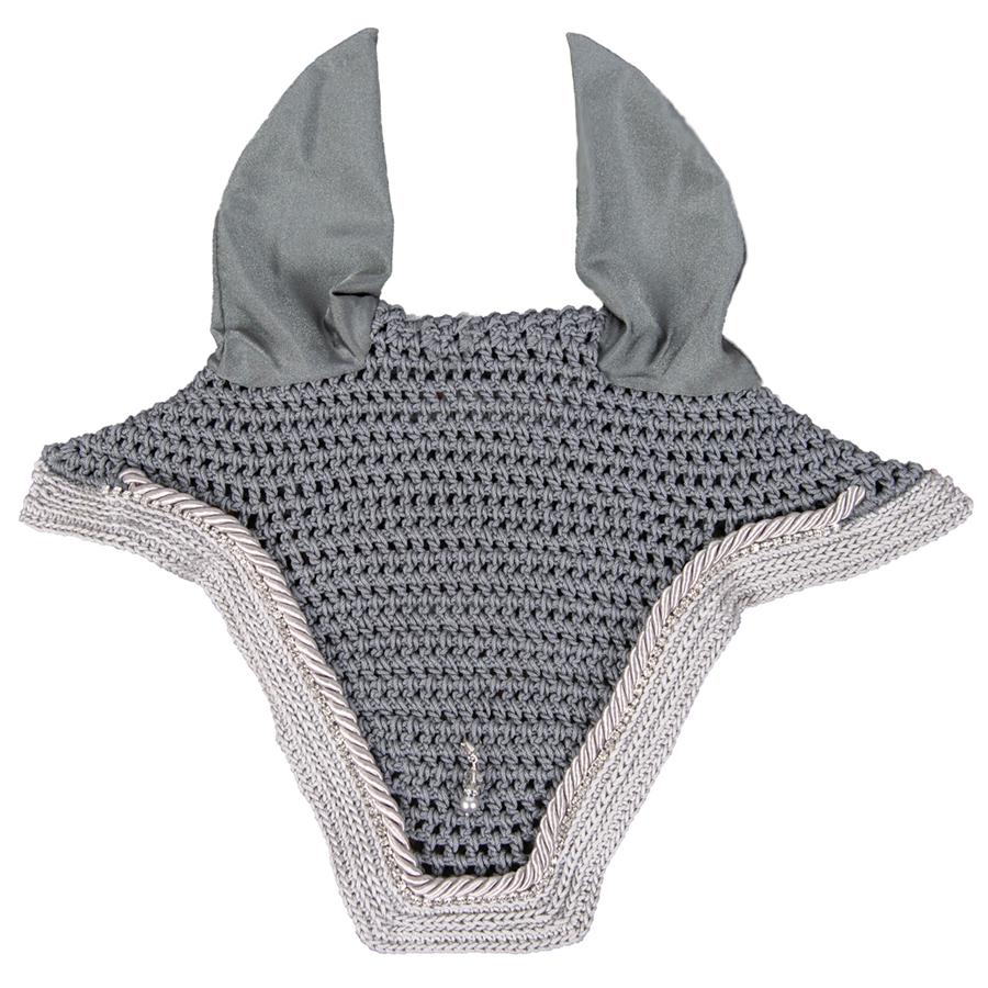 Talisman Equine U-Front Ear Bonnet Horse with Crystals and Cord(Slate ...
