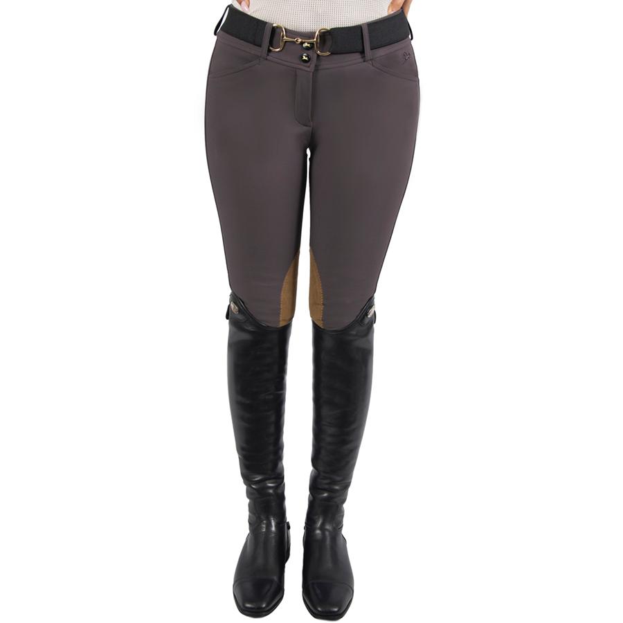 RJ Classics Ladies Gulf Low Rise Knee Patch Breech (Raisin) Ladies ...