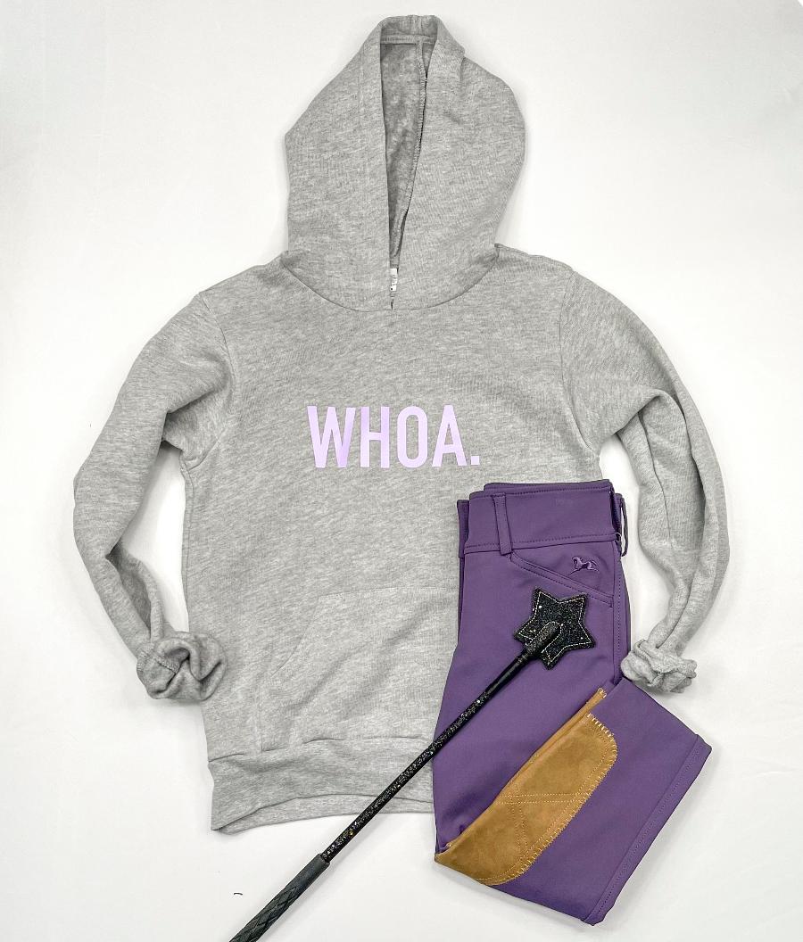 Equestrian AF Children's WHOA Hoodie (Light Grey) Hoodies and ...