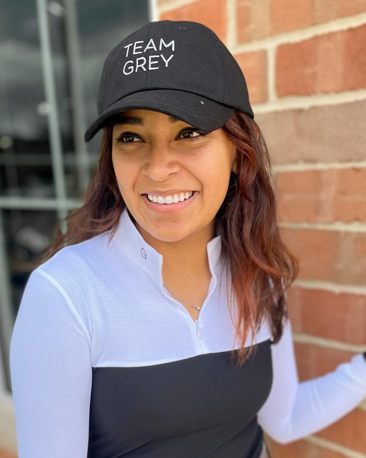 Equine and Design Baseball Cap Team Grey (Black) Sun Hats and Baseball ...