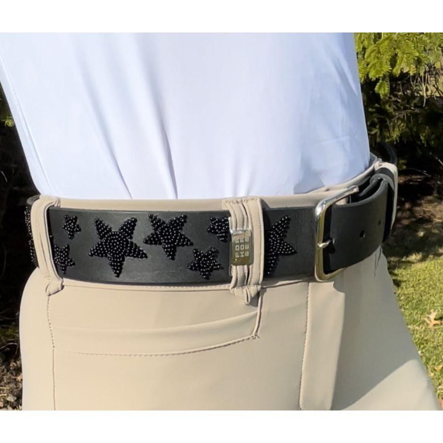 Kenyan Collection Black Stars Belt Belts at Chagrin Saddlery Main