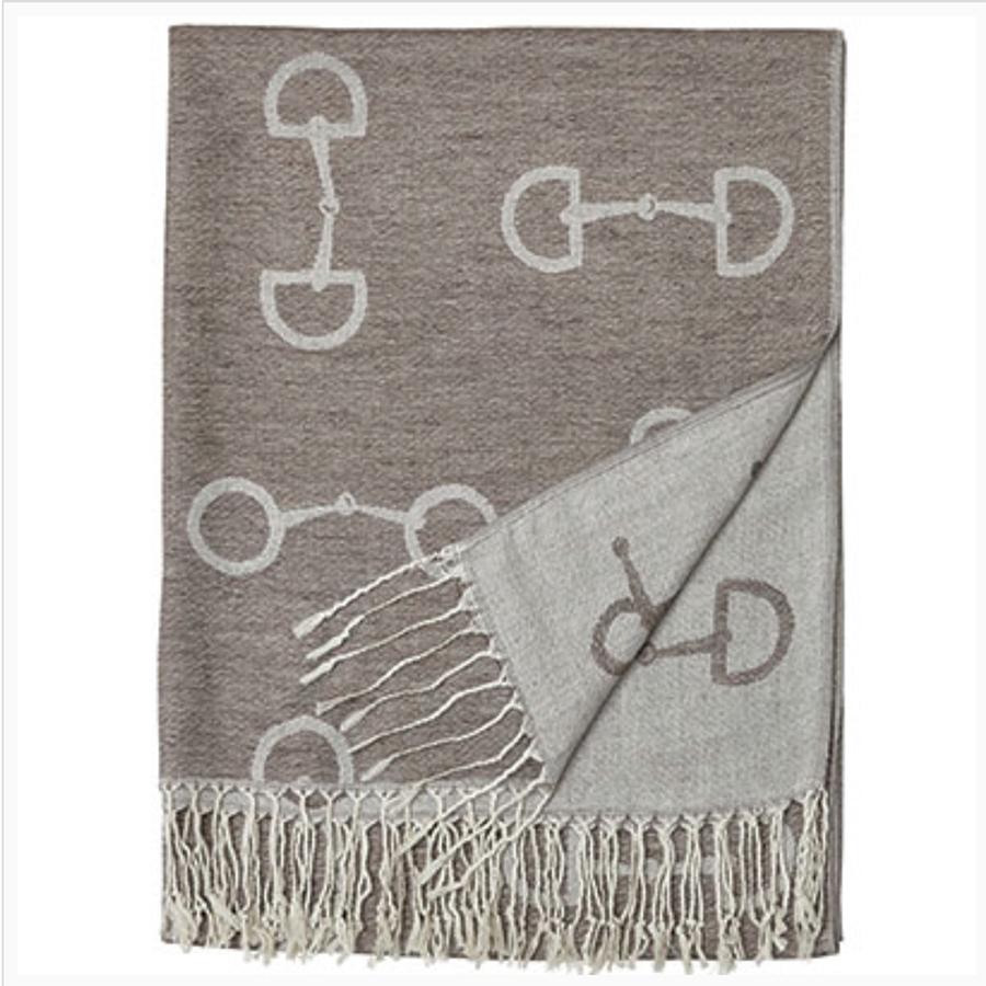 AWST Int'l Lila Snaffle Bit Pashmina Scarf (Beige) Hats and Scarves at ...