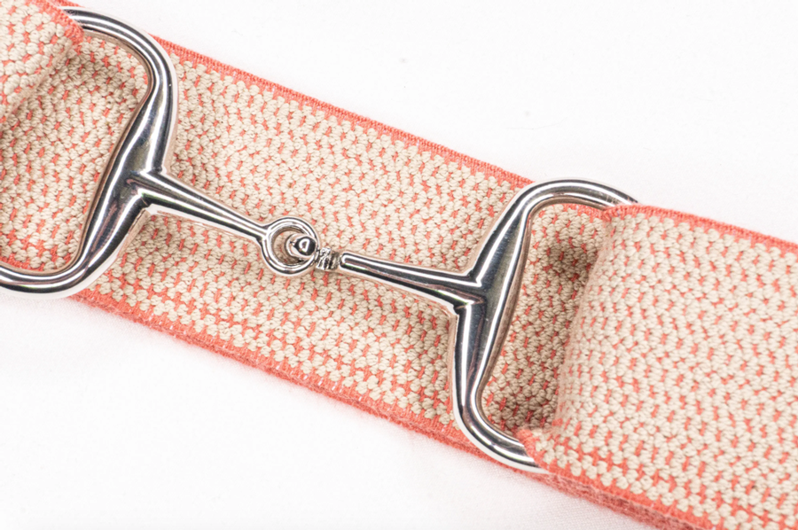 Ellany Equestrian Silver Snaffle Belt 1.5 IN (Pink Vignale) Belts at ...