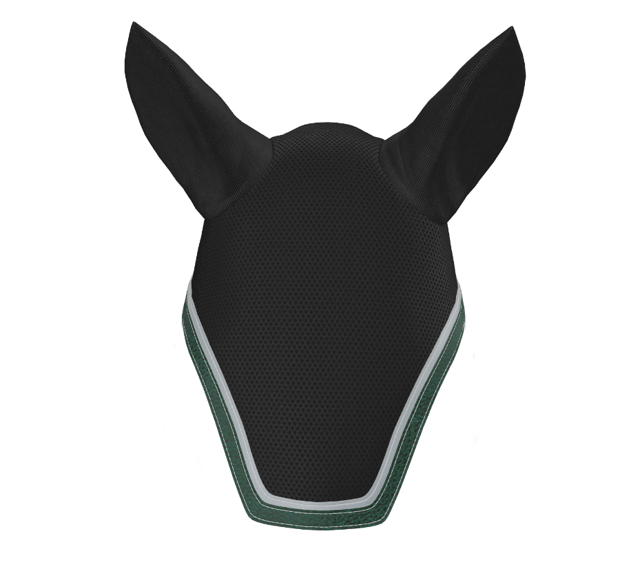 EquiFit Inc Custom Ear Bonnet (Black/Evergreen/Slate) Jumper Bonnets at ...