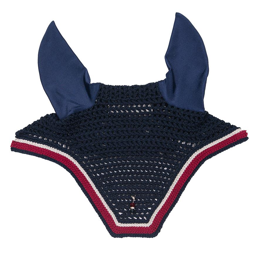 Talisman Equine U-Front Ear Bonnet Horse (Navy/Burgundy/Light Grey ...
