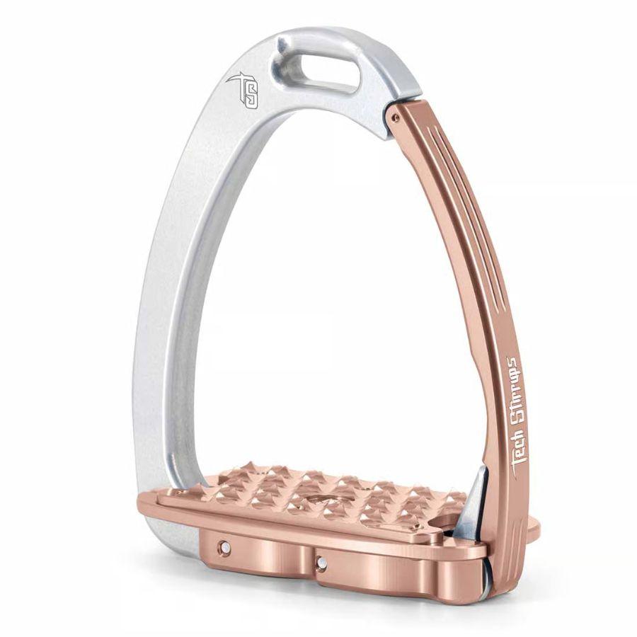 Tech Stirrups Venice Sloped EVO Safety Stirrups (Silver/Rose Gold ...