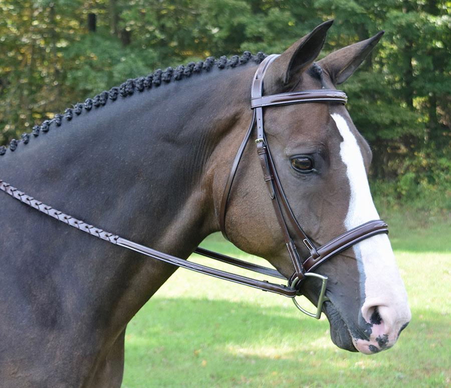 Red Barn Bridlework Spirit Raised Fancy Stitched Padded Bridle Hunter ...