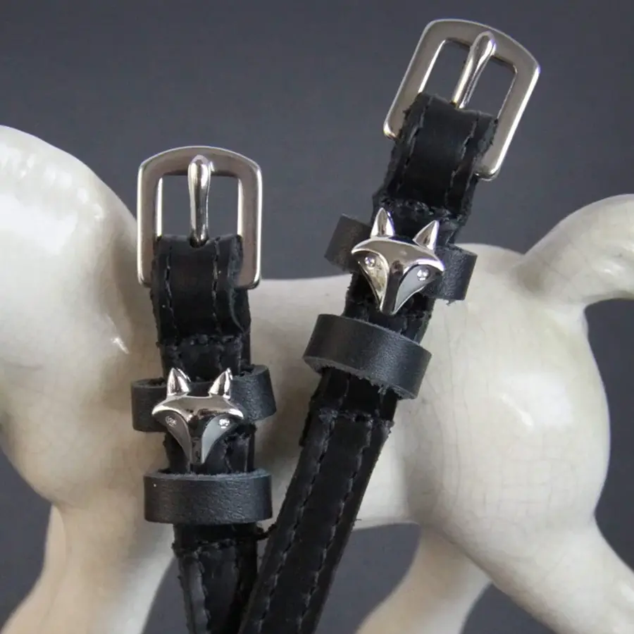 Mane Jane Silver Fox Spur Straps (Black) Adult Spur Straps at Chagrin ...