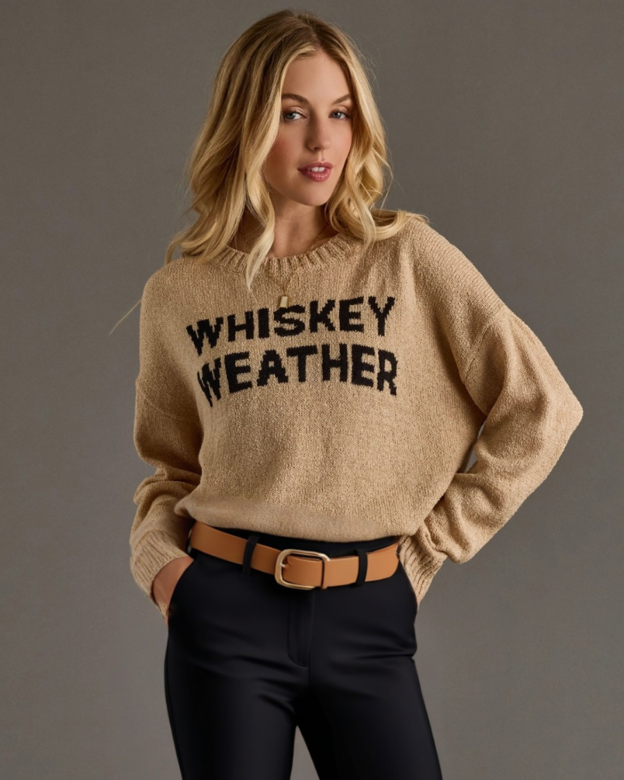 Panache Apparel Co Whiskey Weather Lightweight Sweater (Tan) Sweaters ...