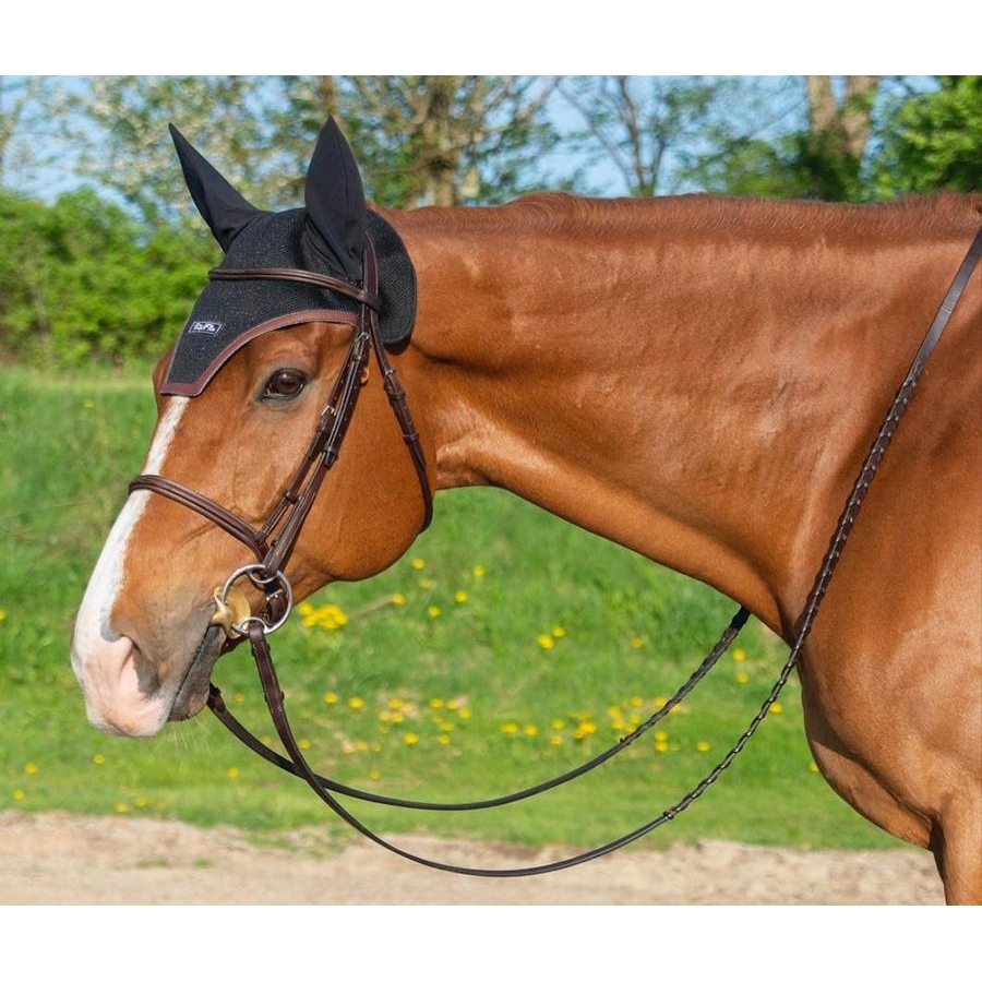 EquiFit Inc Ear Bonnet with Logo (Black/Brown) Jumper Bonnets at ...