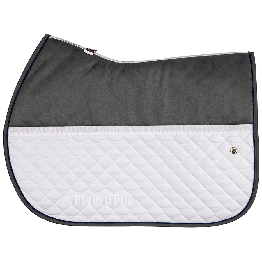 Ogilvy Equestrian Jump Friction Free Pad (White/Grey/Navy/Grey) All ...