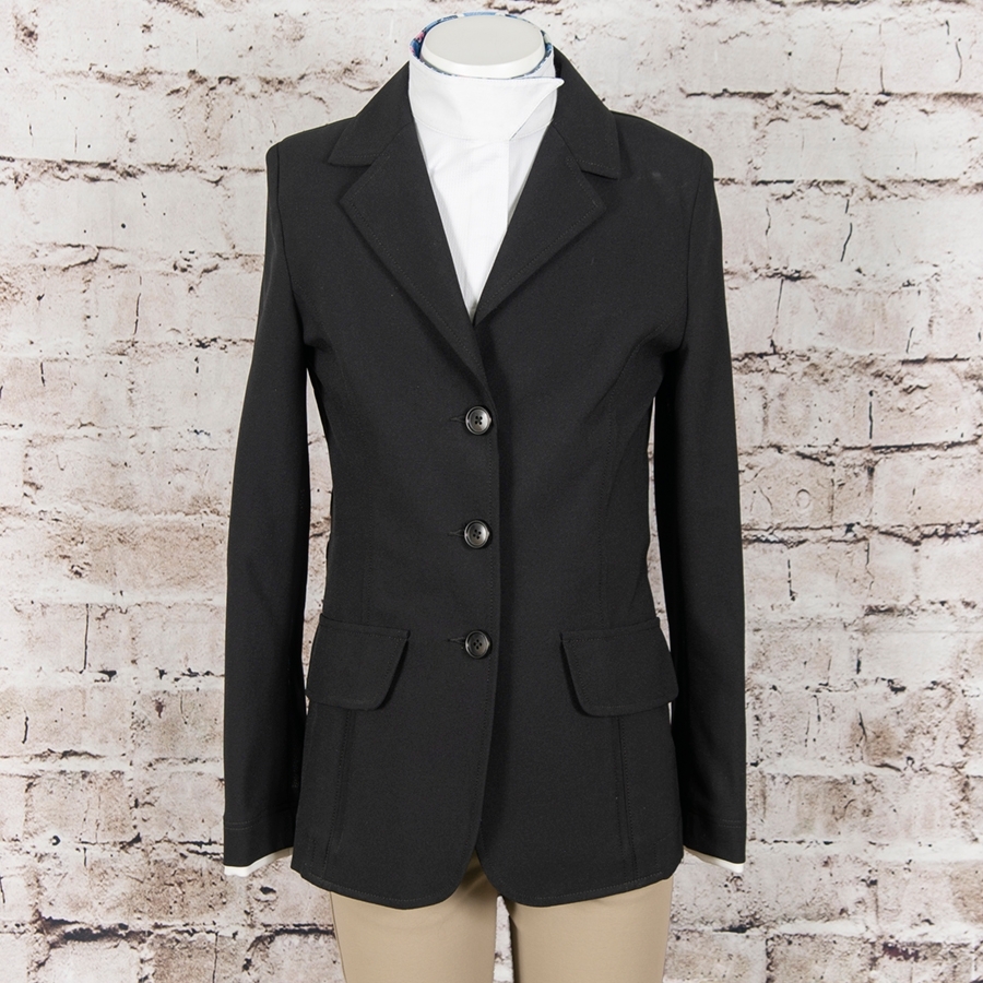 Charles Ancona Consigned Girls Hunt Coat (Black with Mesh, 10) Girls ...