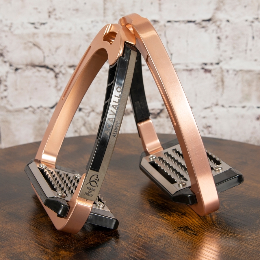 Acavallo Consigned AluPro Stirrups (Rose Gold, 4.75 IN) Saddle Pads ...