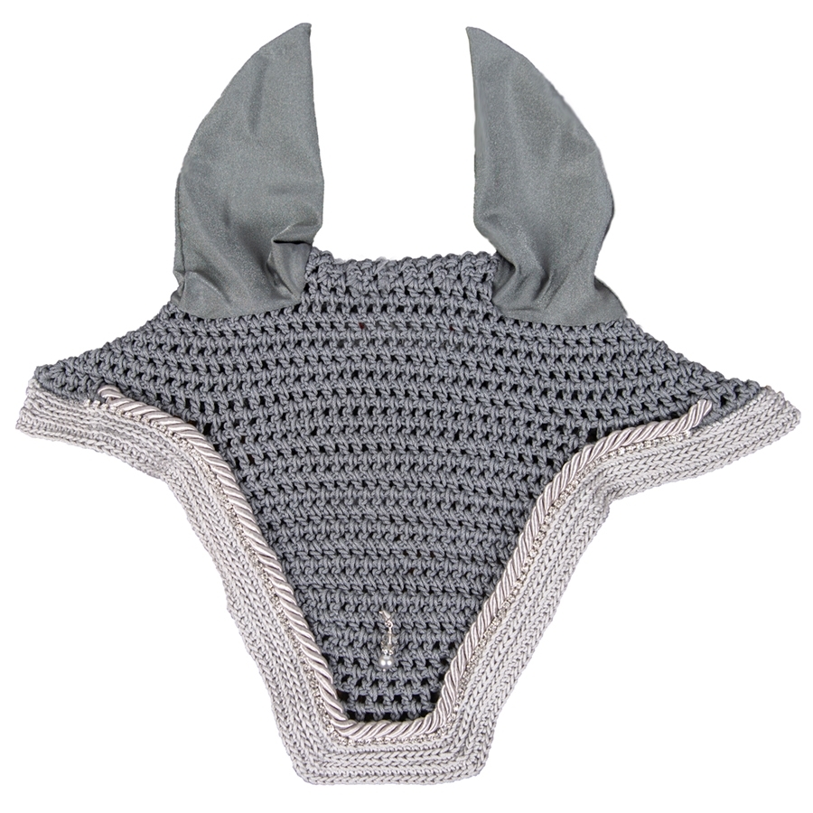 Talisman Equine U-Front Ear Bonnet Horse with Crystals and Cord(Slate ...