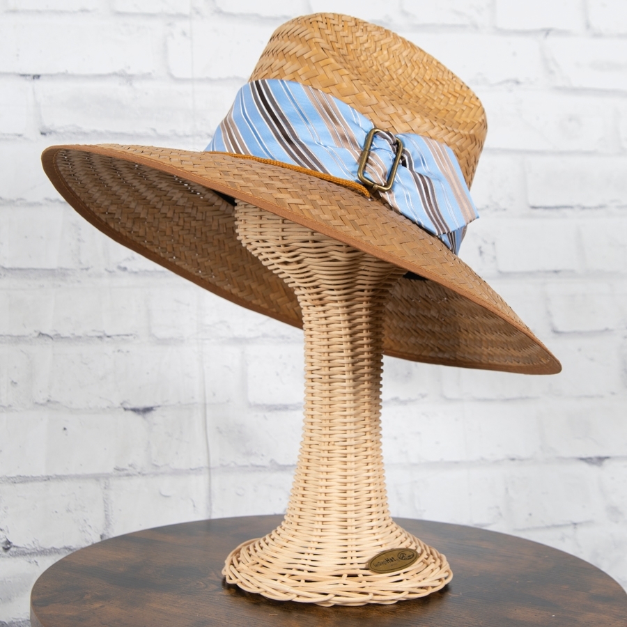 Riata Original Sun Hat (Blue/Brown Stripes) Sun Hats and Baseball Hats ...