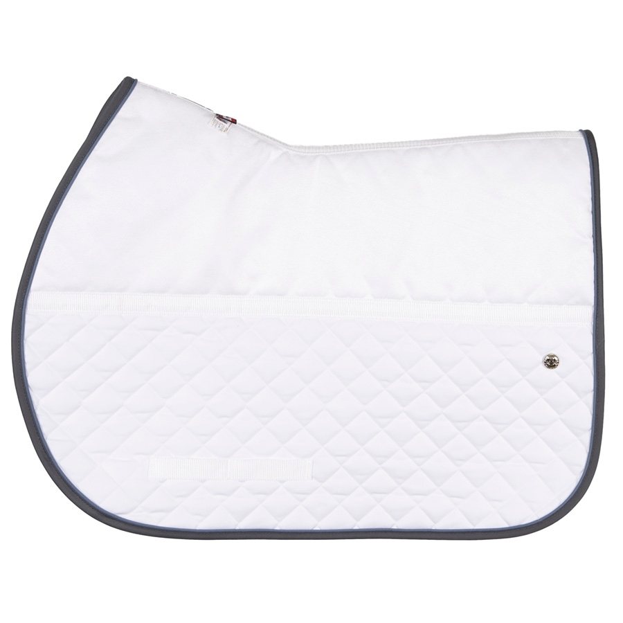 Ogilvy Equestrian Jump Friction Free Pad (White/Steel Blue/Charcoal ...