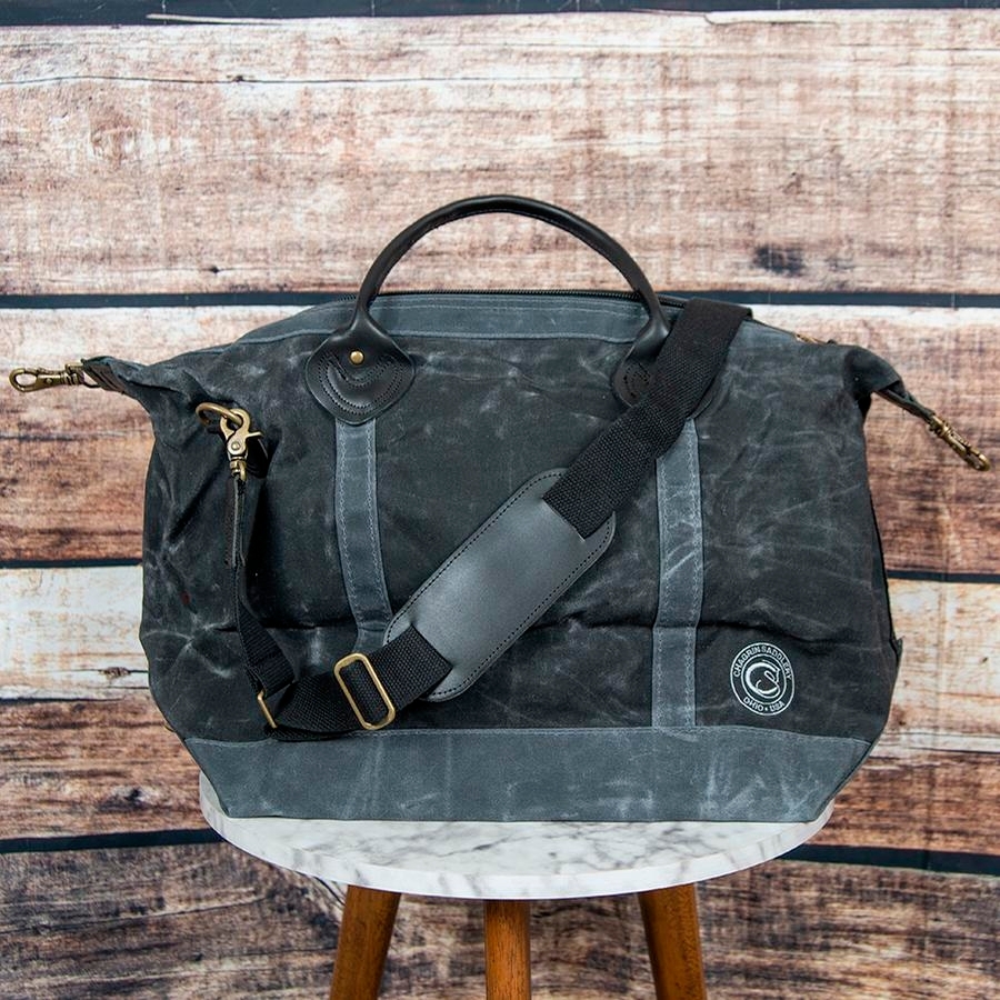 Chagrin Saddlery CS Waxed Canvas Weekender (Black/Slate) Bags, Totes ...
