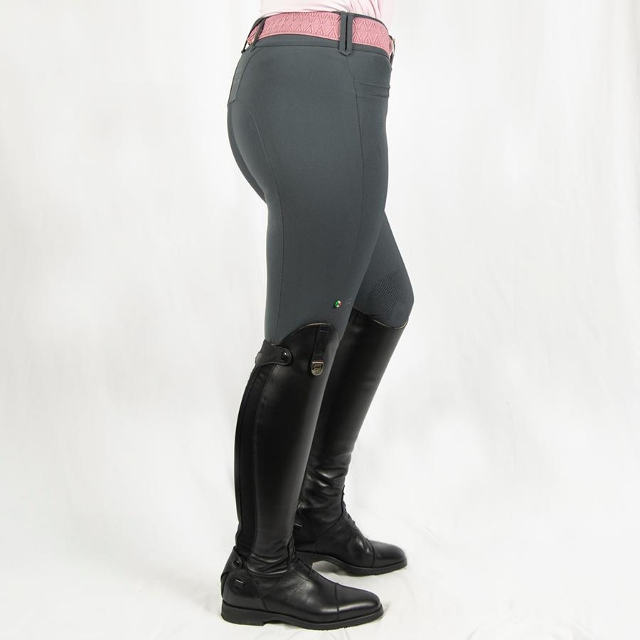 For Horses Ladies Remie Knee Patch Breech (Grey) Ladies Breeches at ...