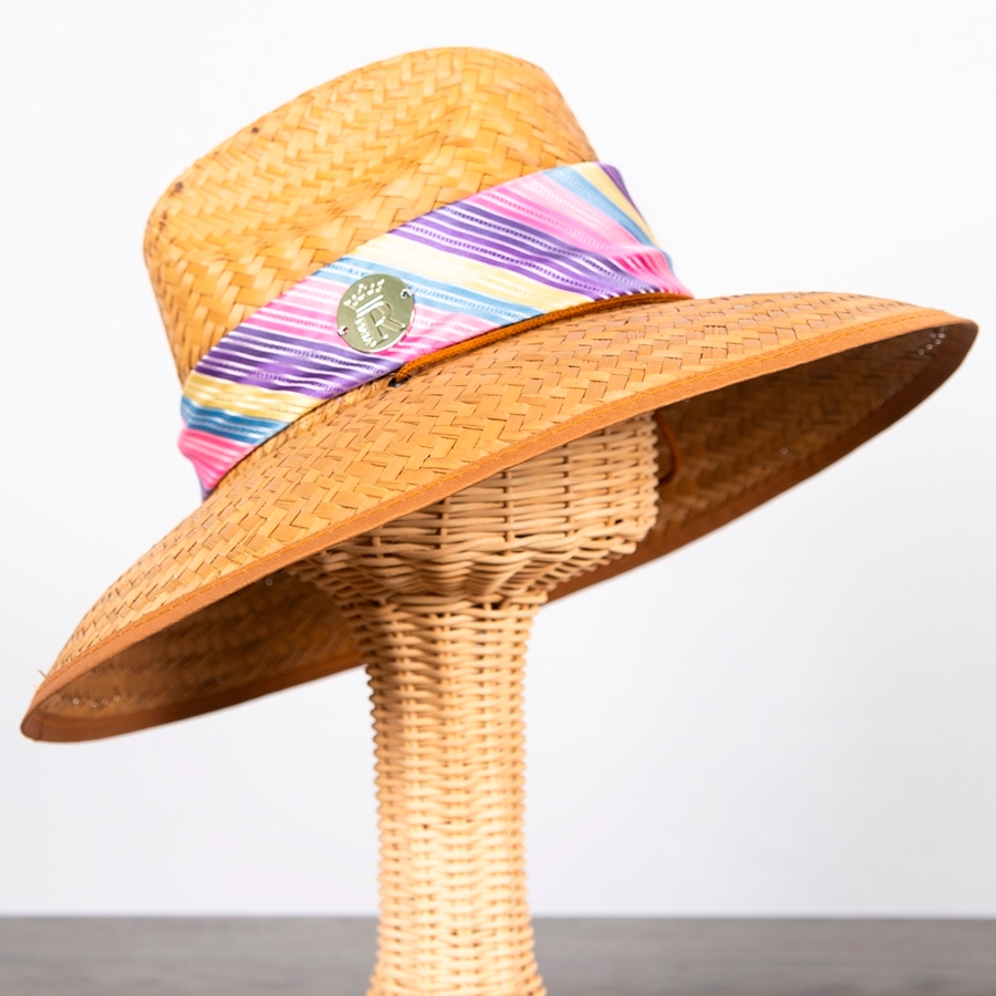 Riata Original Sun Hat (Pastel Stripe) at Chagrin Saddlery Main