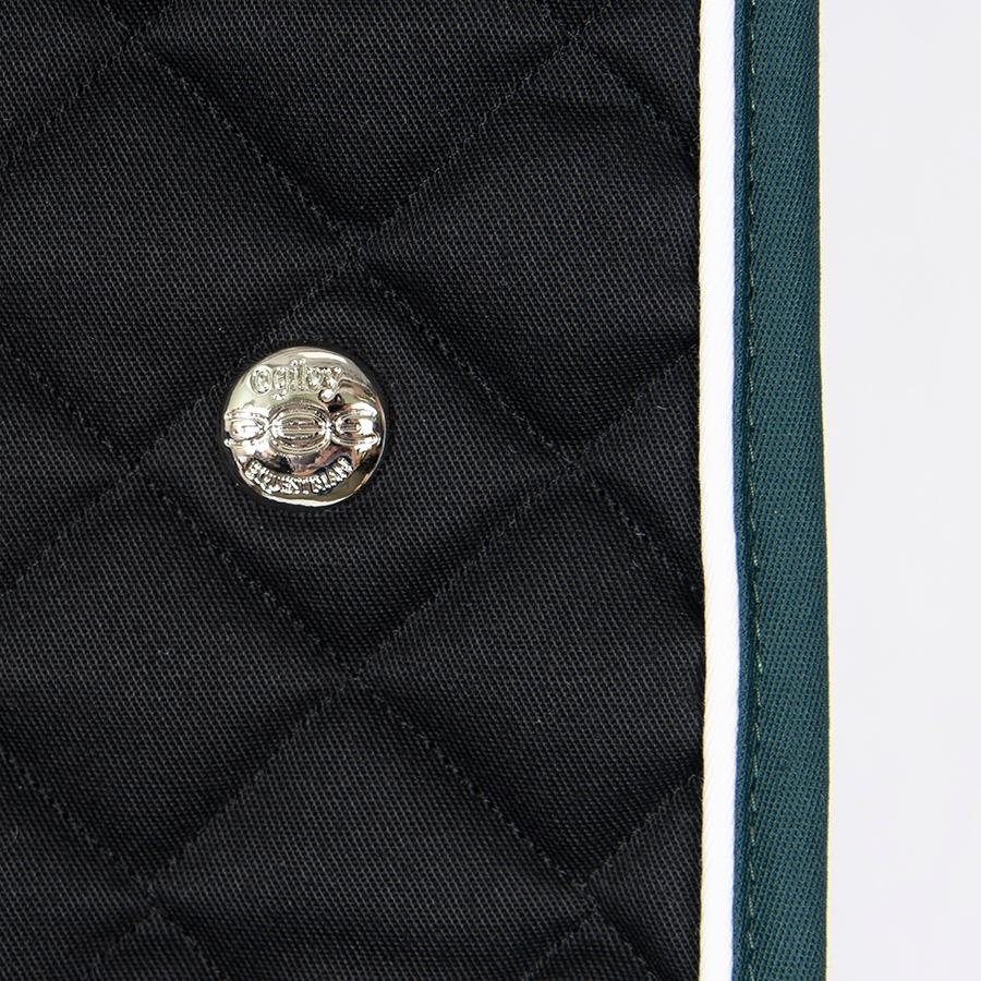Ogilvy Equestrian Jump Baby Pad with Piping and Girth Loops (Black ...