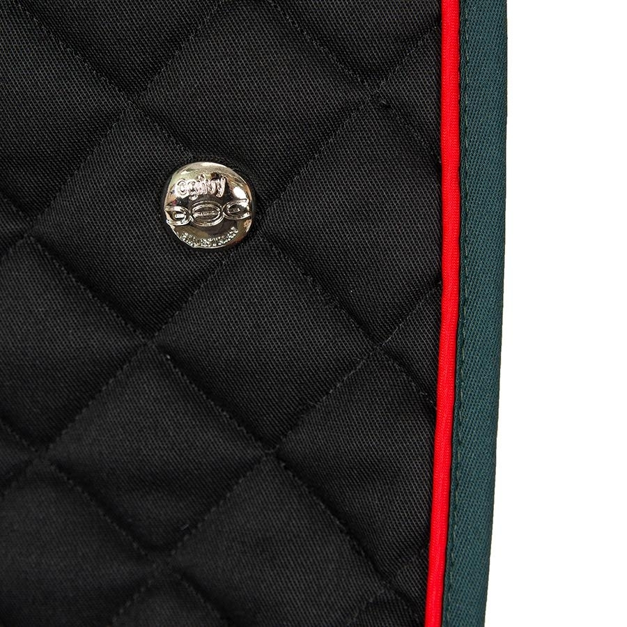 Ogilvy Equestrian Jump Baby Pad with Piping and Girth Loops (Black/Red ...