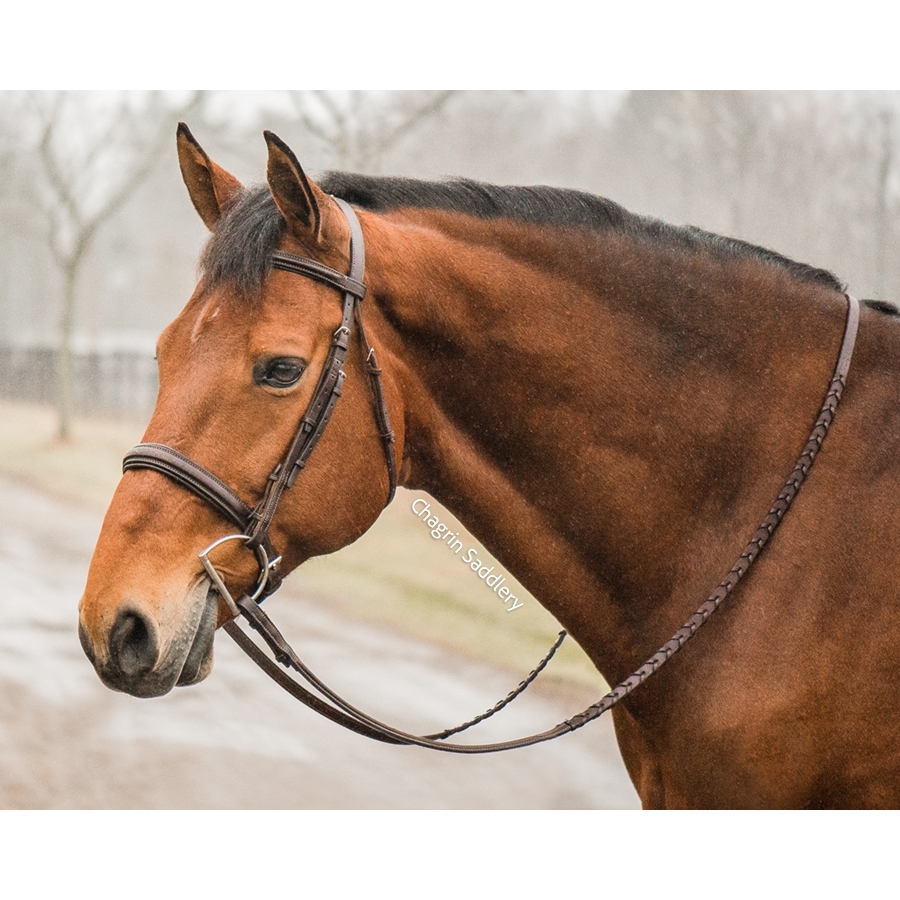 Edgewood Leather Pre-Oiled 1 IN Fancy Stitched Padded Bridle with ...