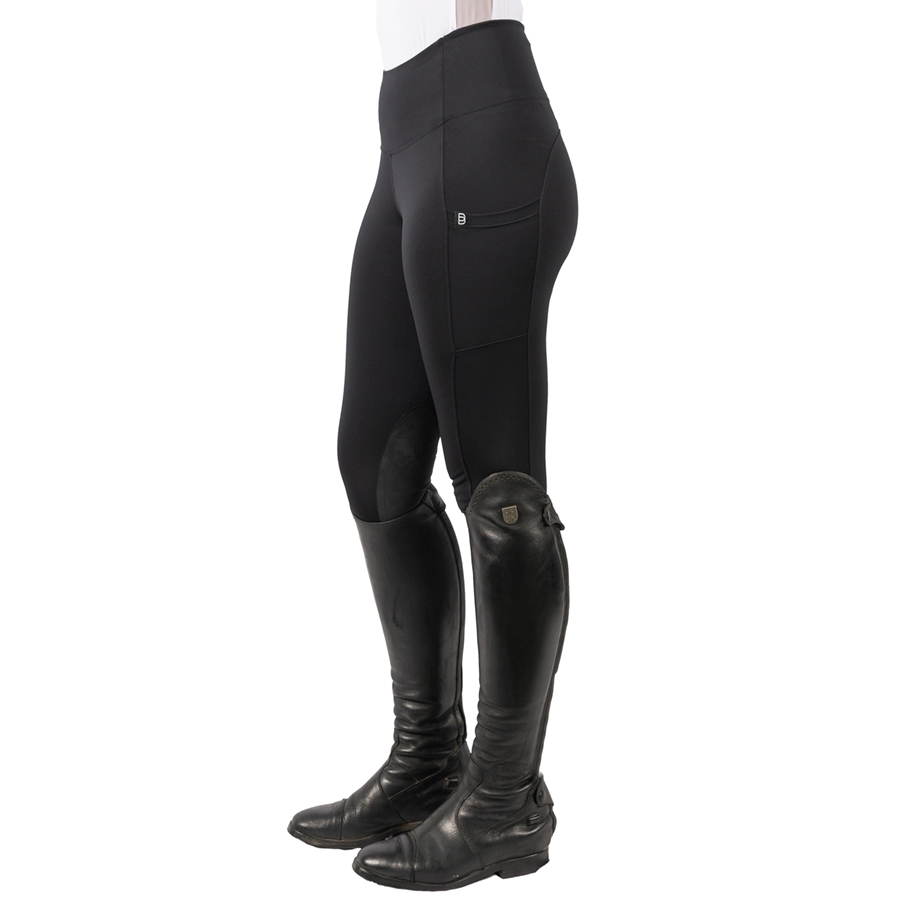 Botori Eva Eco Riding Tight (Black) Ladies Tights at Chagrin Saddlery Main