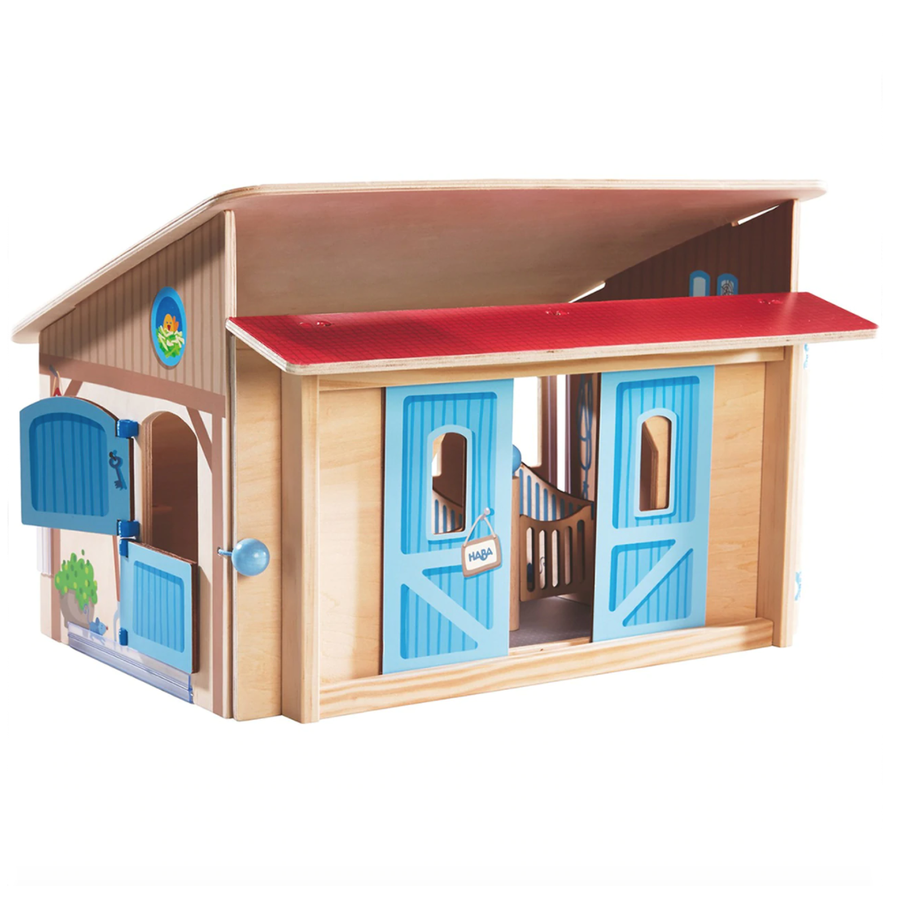 HABA Little Friends Wooden Horse Stable Riding School Gifts For The ...
