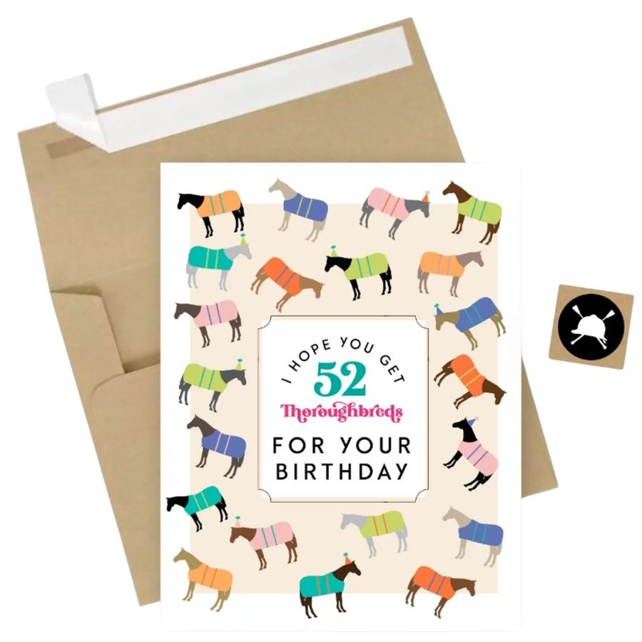 Hunt Seat Paper Just Greeting Cards (Birthday 52 Throughbreds) Gifts ...