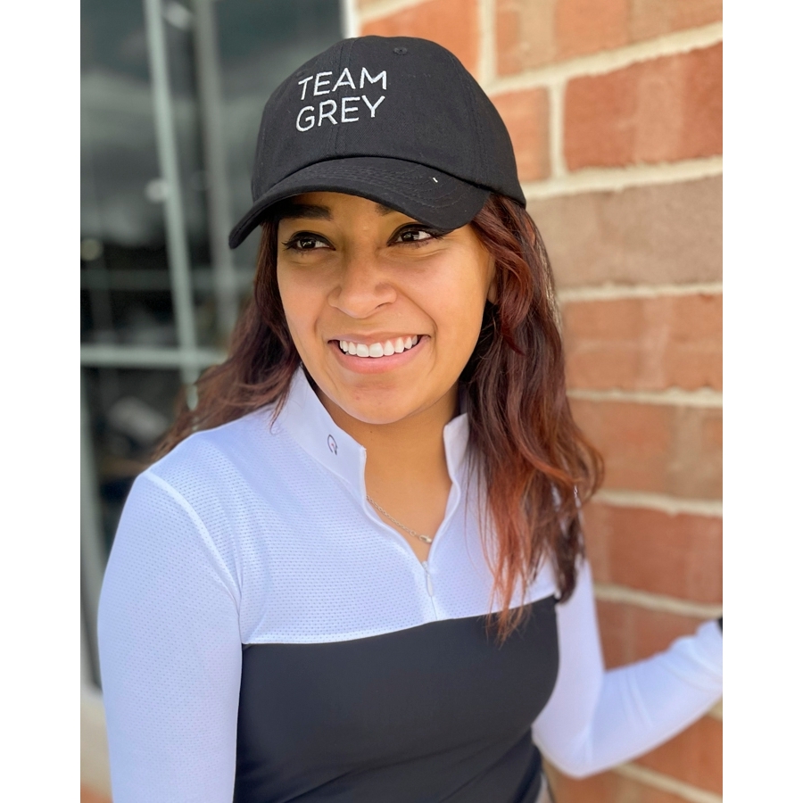 Equine and Design Baseball Cap Team Grey (Black) Sun Hats and Baseball ...