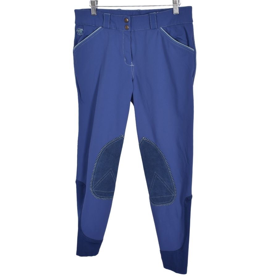 Smartpak Consigned Ladies Piper Knee Patch Breeches (Blue/Light Blue ...