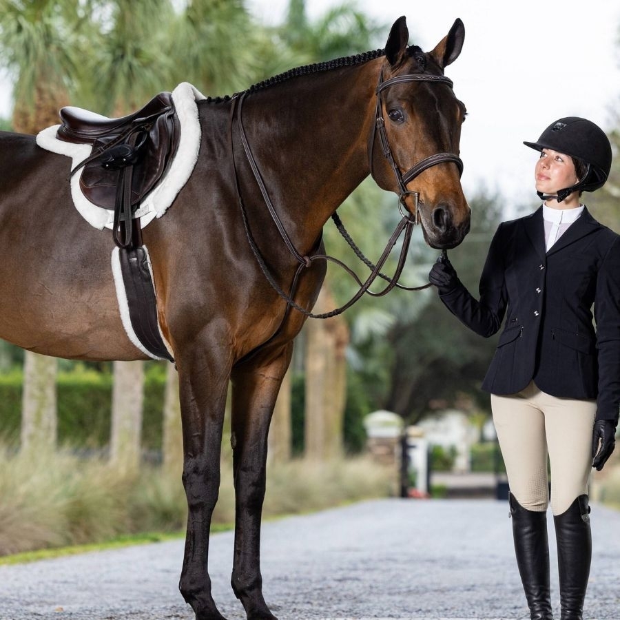 LeMieux Merino+ ProSorb Hunter Saddle Pad (White) Show Pads at Chagrin ...