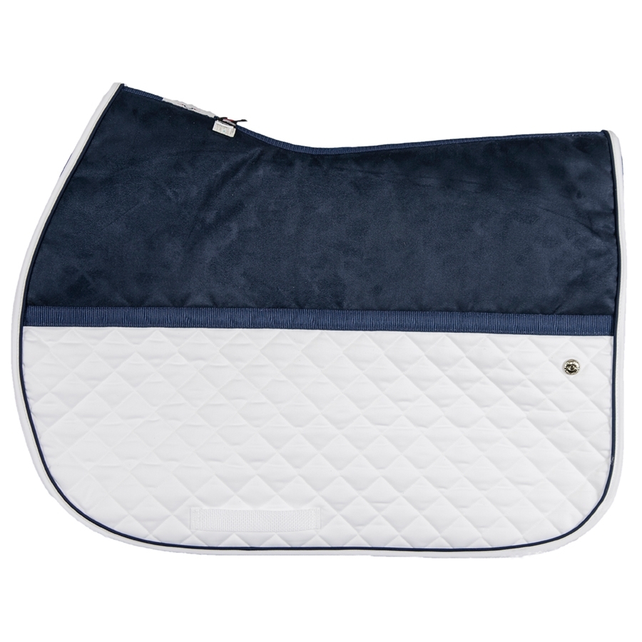 Ogilvy Equestrian Jump Friction Free Pad (White/Navy/Navy/White) All ...