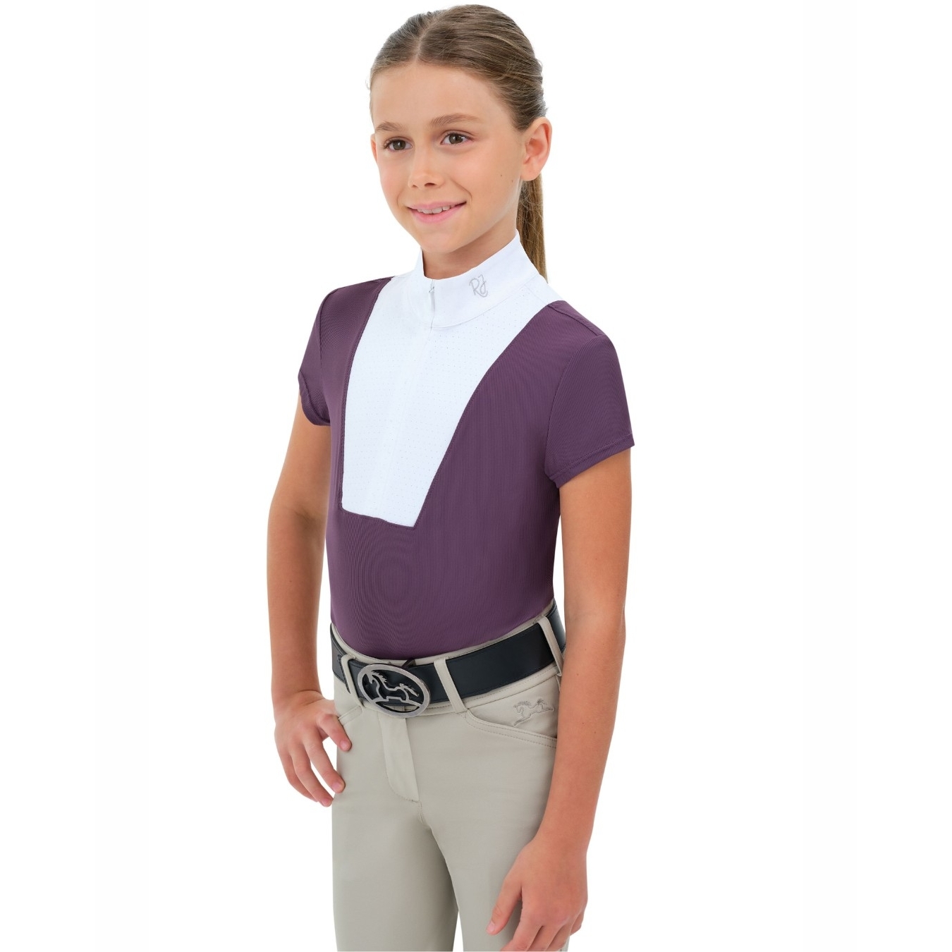 RJ Classics Girls Celeste Jr Short Sleeve Show Shirt (Grape) Kids Show ...