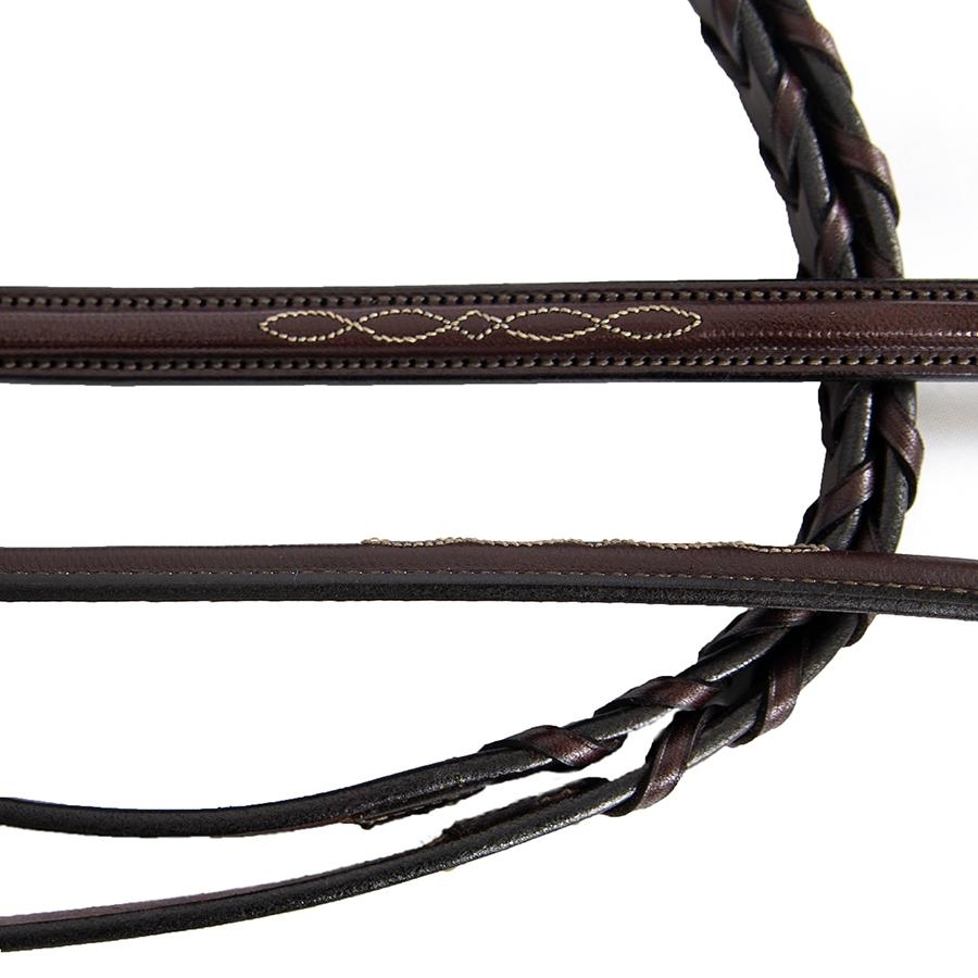Edgewood Leather Pre-Oiled 5/8 IN Raised Fancy Stitched Laced Reins ...
