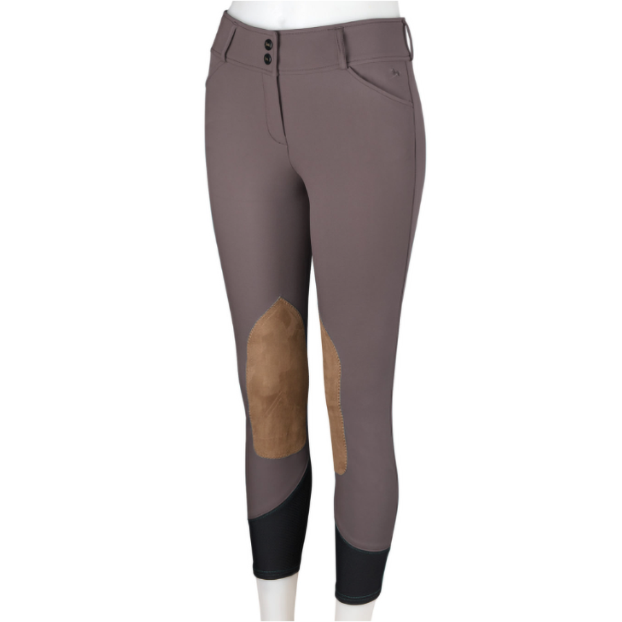 RJ Classics Ladies Gulf Low Rise Knee Patch Breech (Sparrow Grey ...