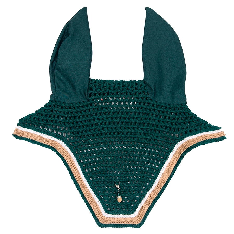 Talisman Equine U-Front Ear Bonnet Horse (Dark Hunter/White/Tan) Jumper ...