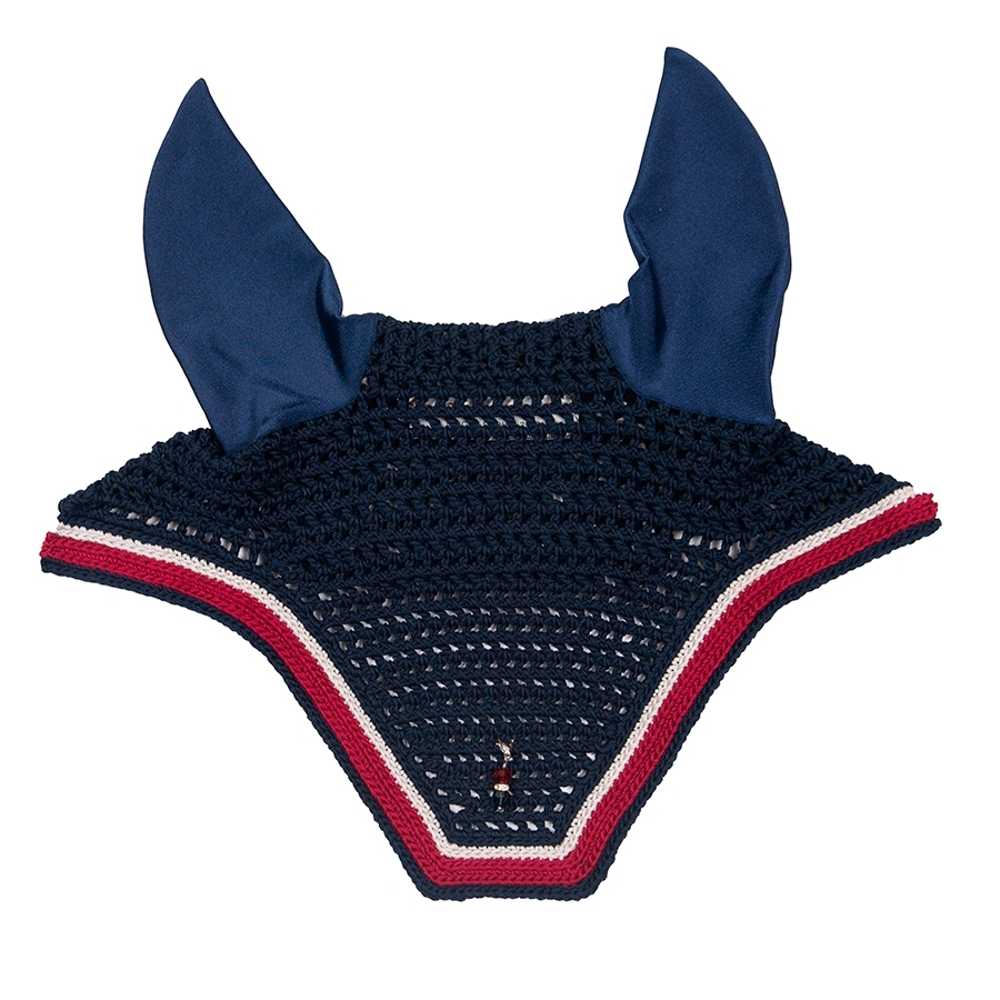 Talisman Equine U-Front Ear Bonnet Horse (Navy/Burgundy/Light Grey ...