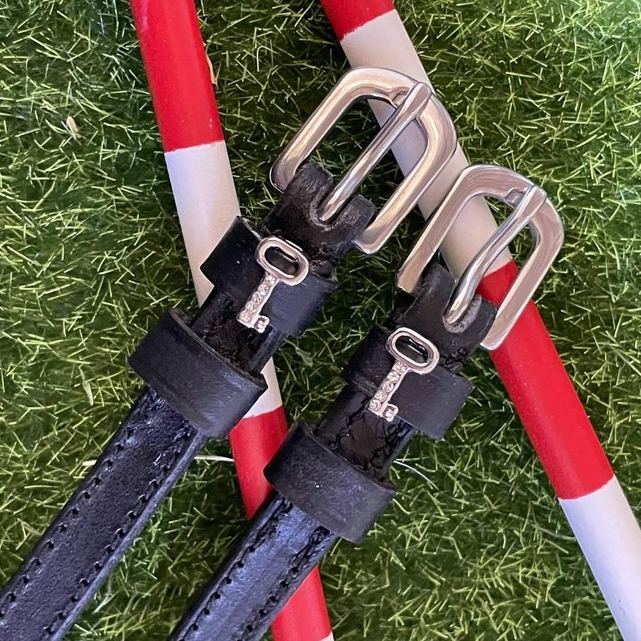 Mane Jane Bling Key Spur Straps (Black) Adult Spur Straps at Chagrin ...