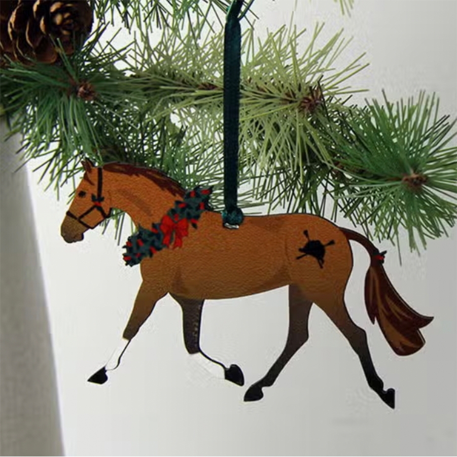 Hunt Seat Paper Holiday Ornament (Chestnut Pony) Gifts For The Home ...