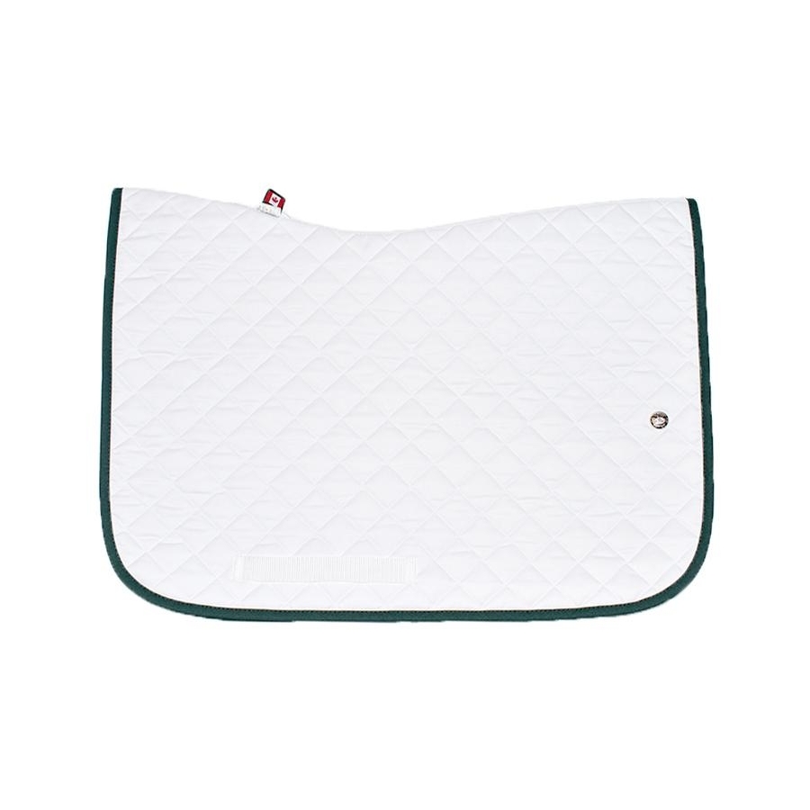 Ogilvy Equestrian Jump Baby Pad with Girth Loops (White/Hunter Green ...