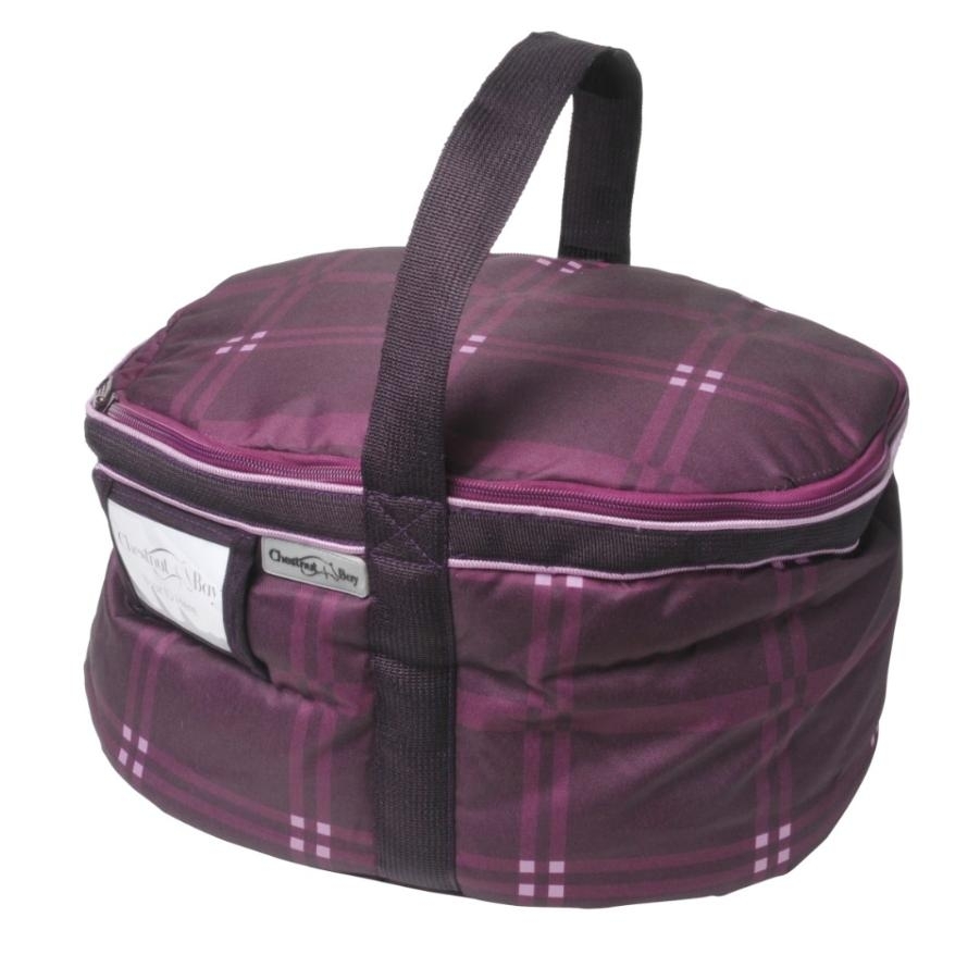 Chestnut Bay Quilted Lined Helmet Bag (Plum Plaid) Accessories Bags ...