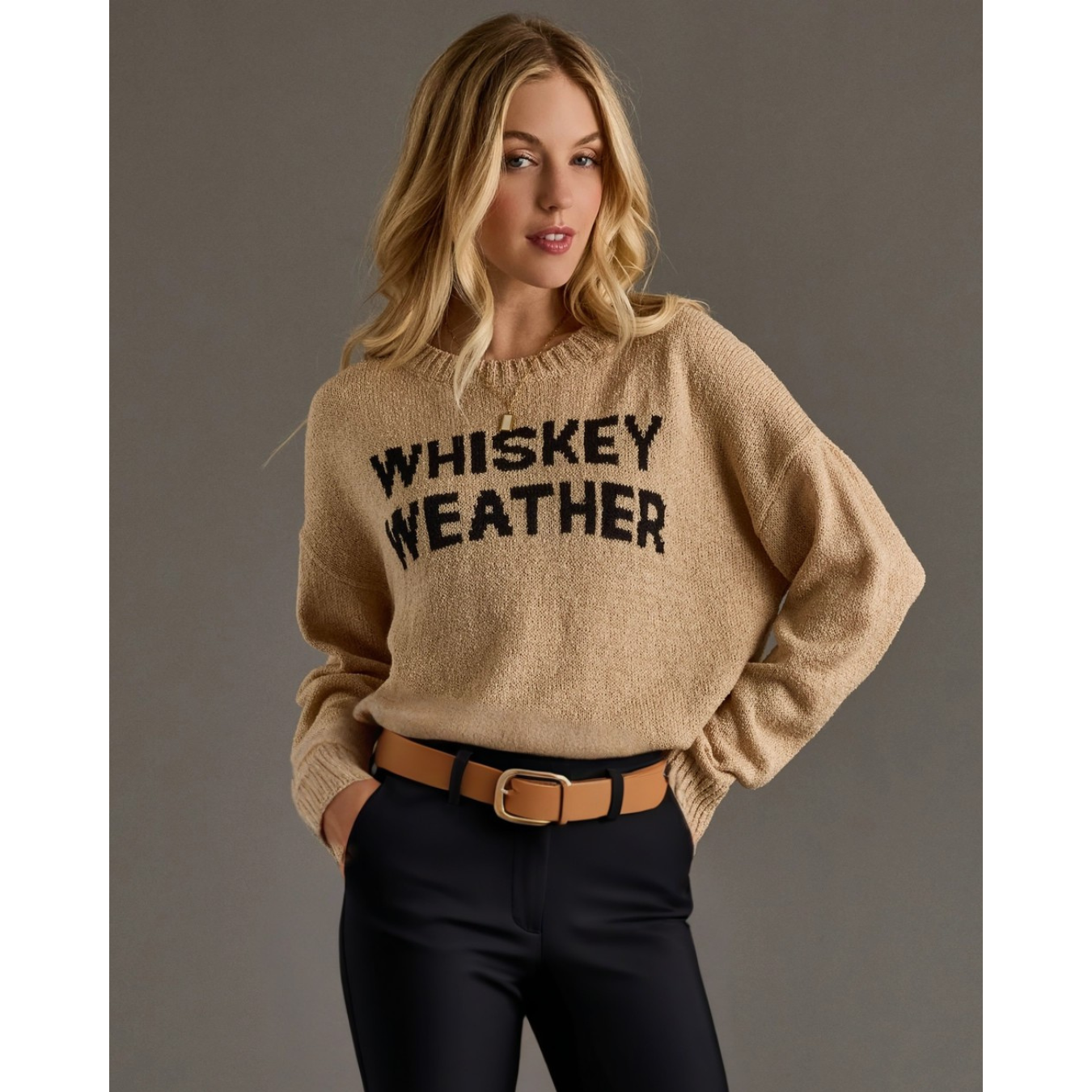 Panache Apparel Co Whiskey Weather Lightweight Sweater (Tan) Sweaters ...