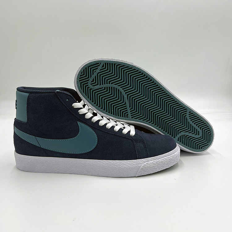 Nike SB Blazer Mid (Midnight Navy/Noise Aqua) Mens at Emage Colorado, LLC