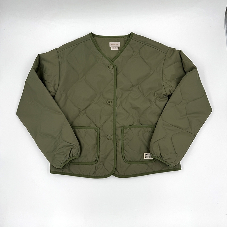 Brixton Delilah Quilted Jacket (Olive Surplus) Jackets at Emage ...