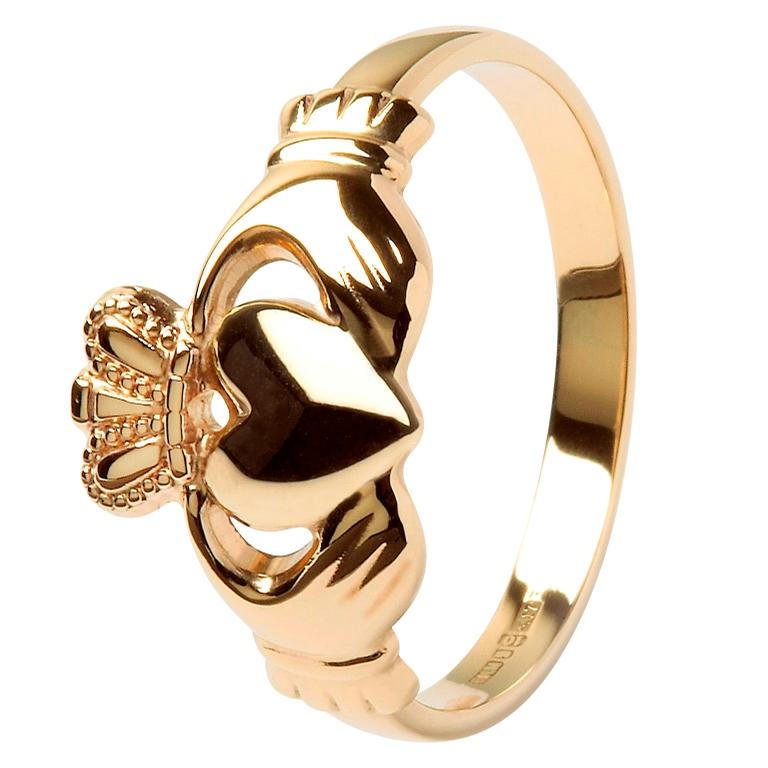 Shanore Yellow Gold Claddagh Ring Jewelry Rings at Irish on Grand